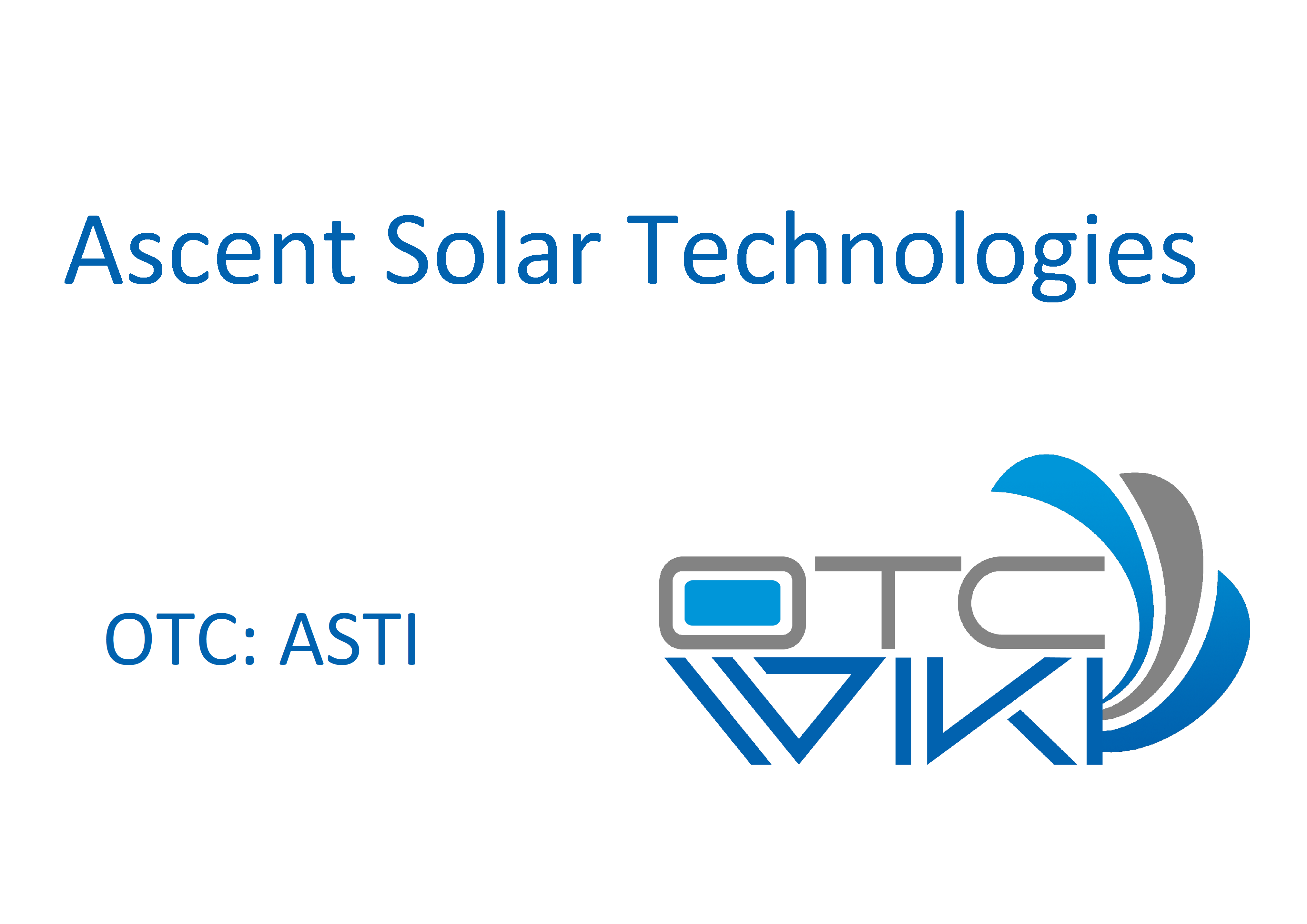 Ascent Solar Technologies - ASTI stock - OTC Wiki